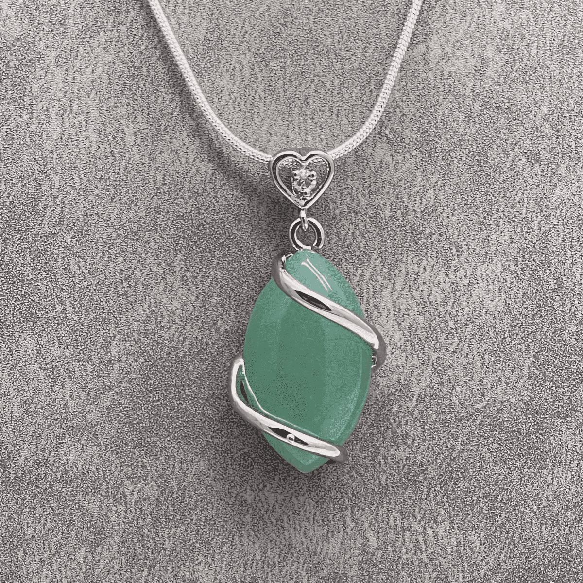 Just for You - Green Aventurine Crystal Twist Necklace & Bracelet Set ...